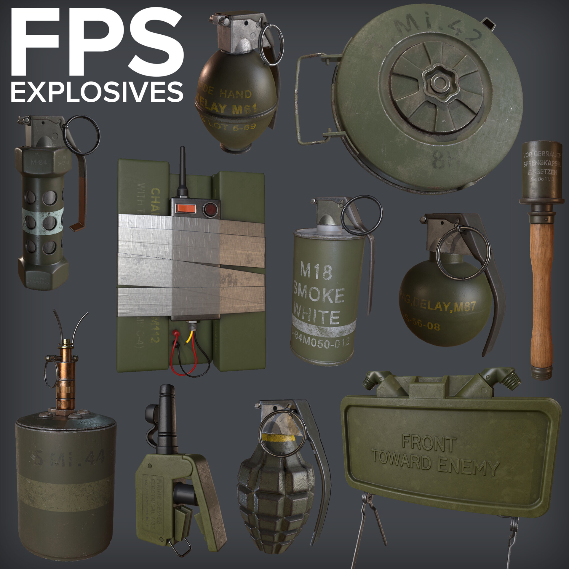 ArtStation - FPS Explosives Pack