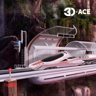 ArtStation - Sci-fi steam train — environment