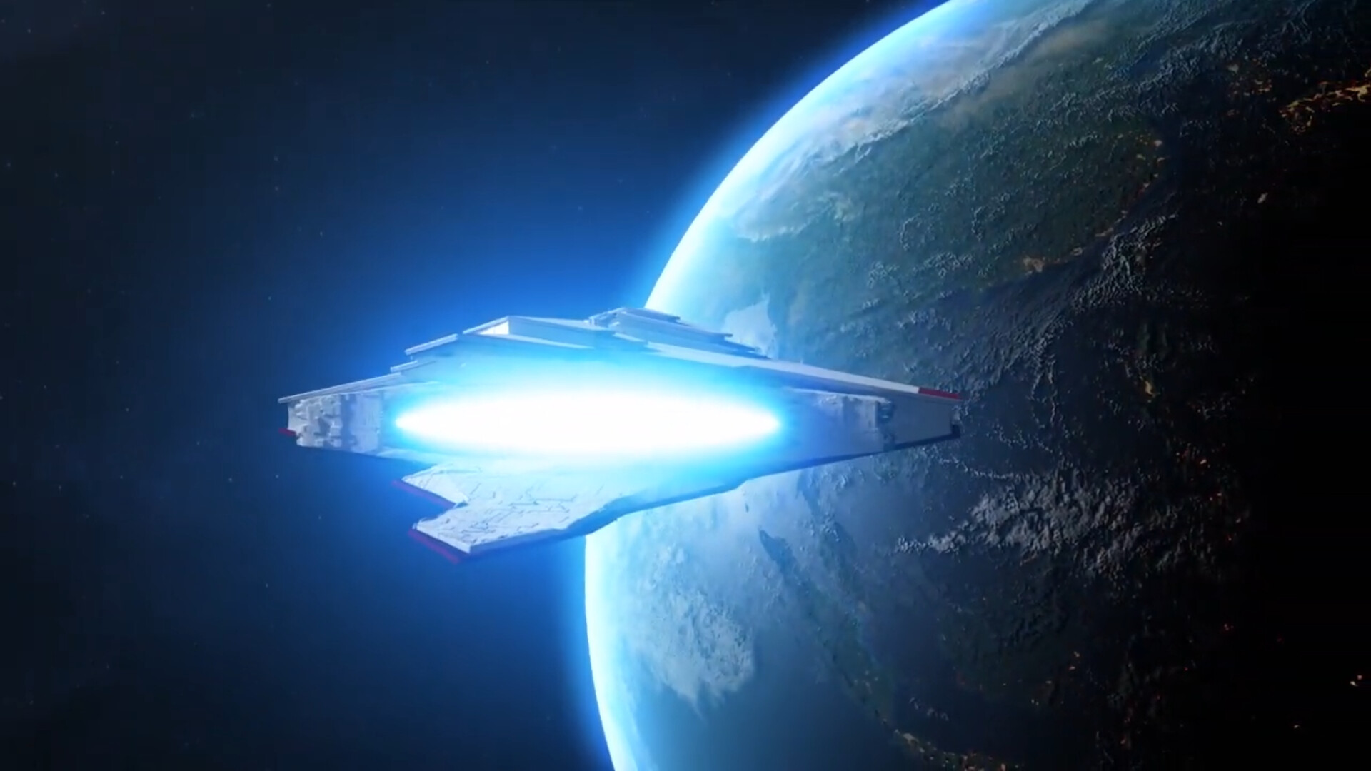 ArtStation - Space ship and The earth (Scene)