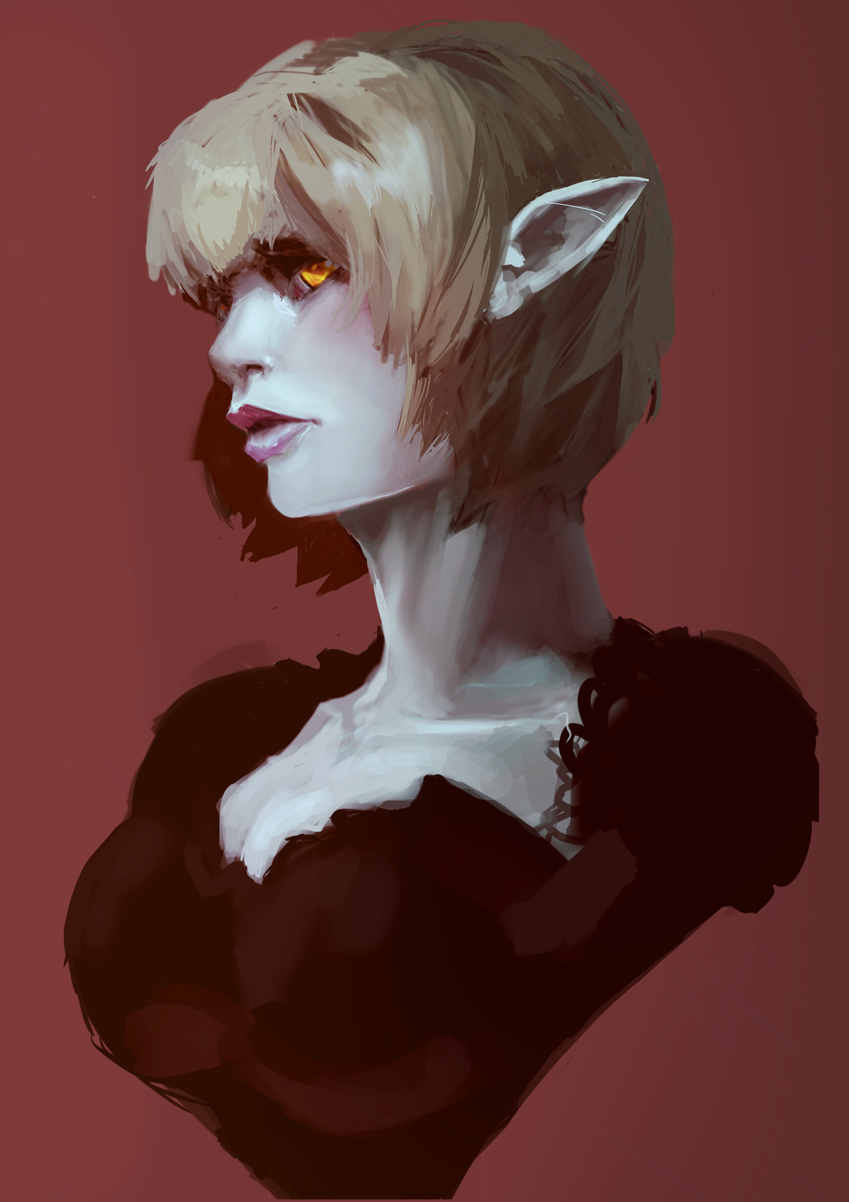 ArtStation - Elf Portrait Sketch