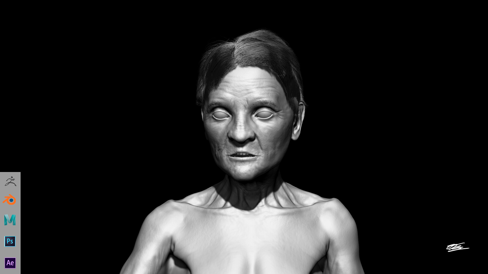 ArtStation - Old Lady Figure Sculpt