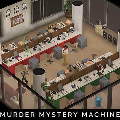 ArtStation - Newspaper Office Layout 2 - Murder Mystery Machine