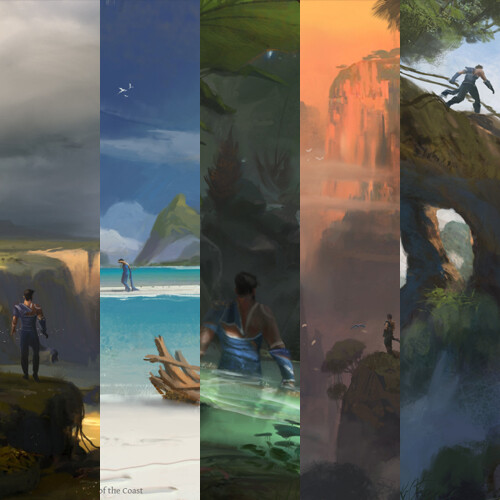 ArtStation - Magic: The Gathering - 'Ixalan' Basic Lands (5)