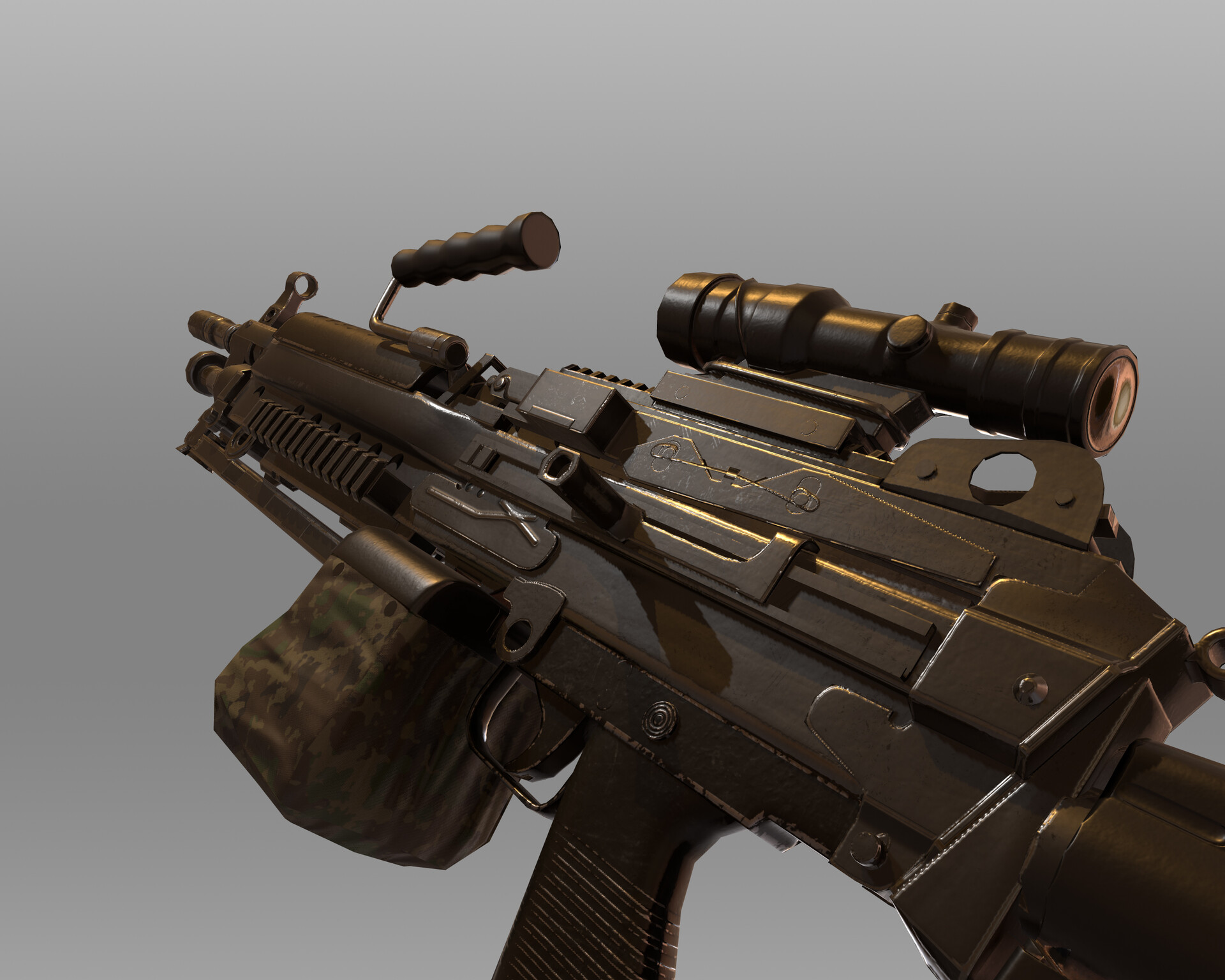 ArtStation - Light Machine Gun M249