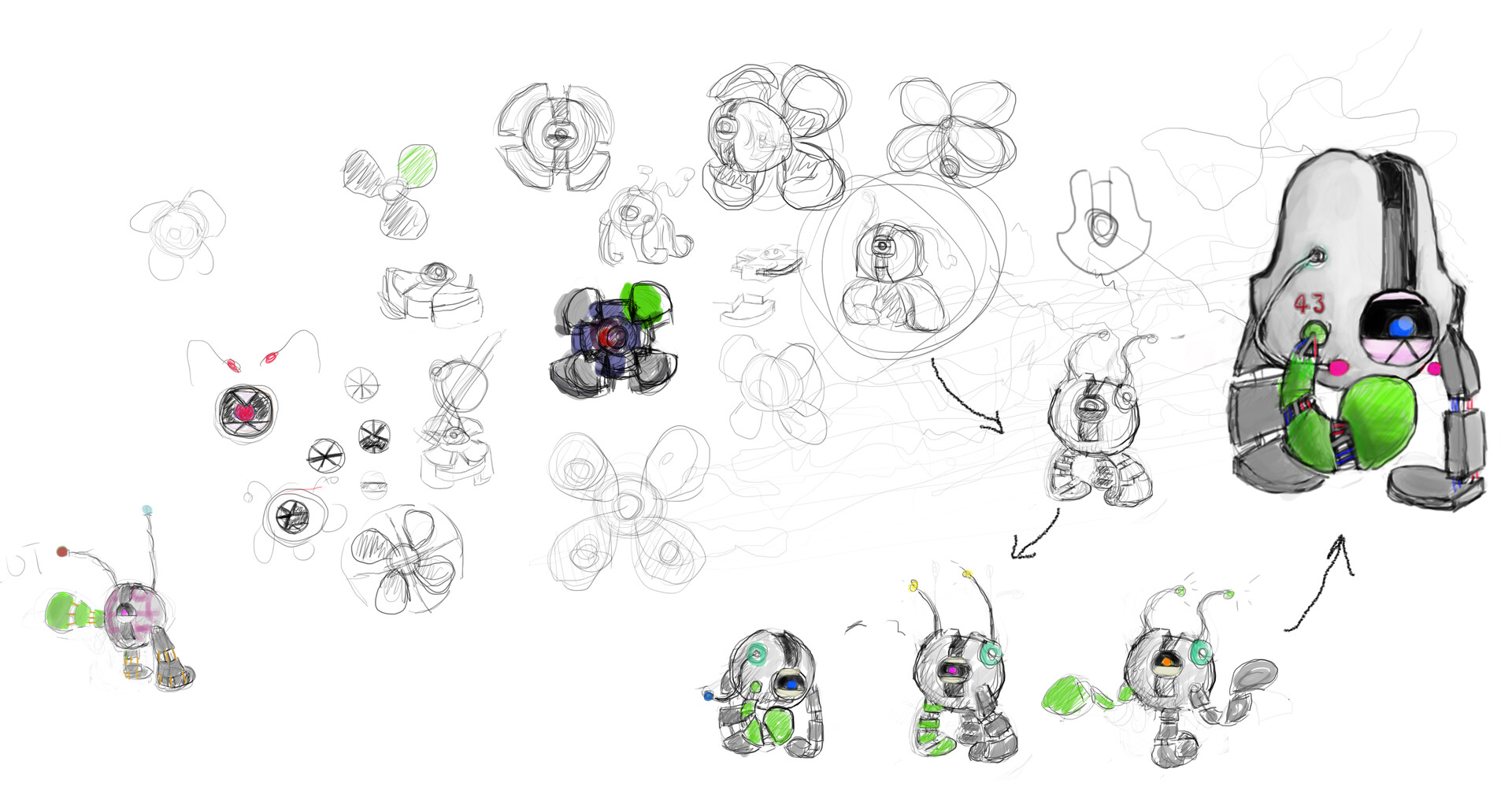 ArtStation - [Concept Art] Boo, robot game character