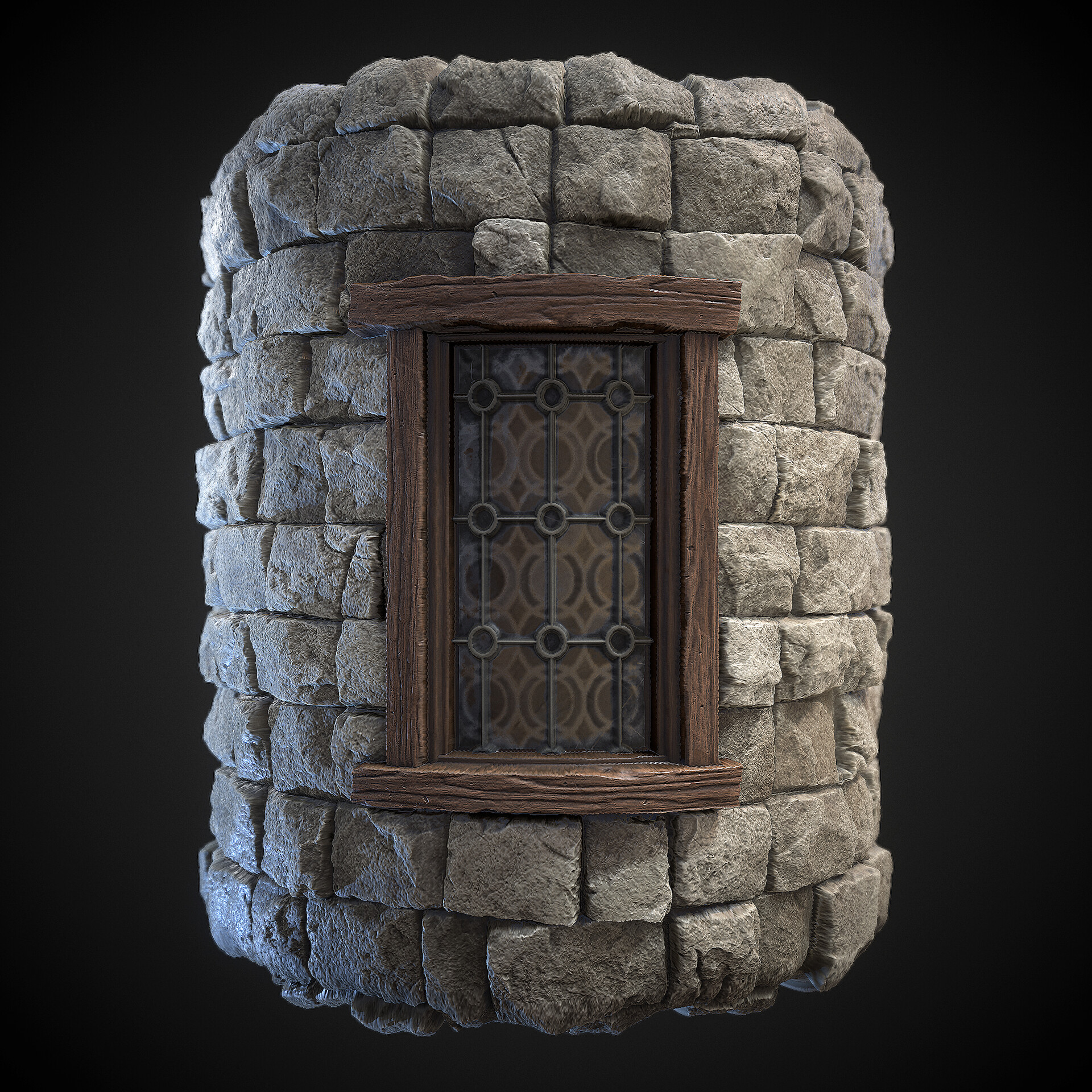 ArtStation - Substance designer__Stonewall window