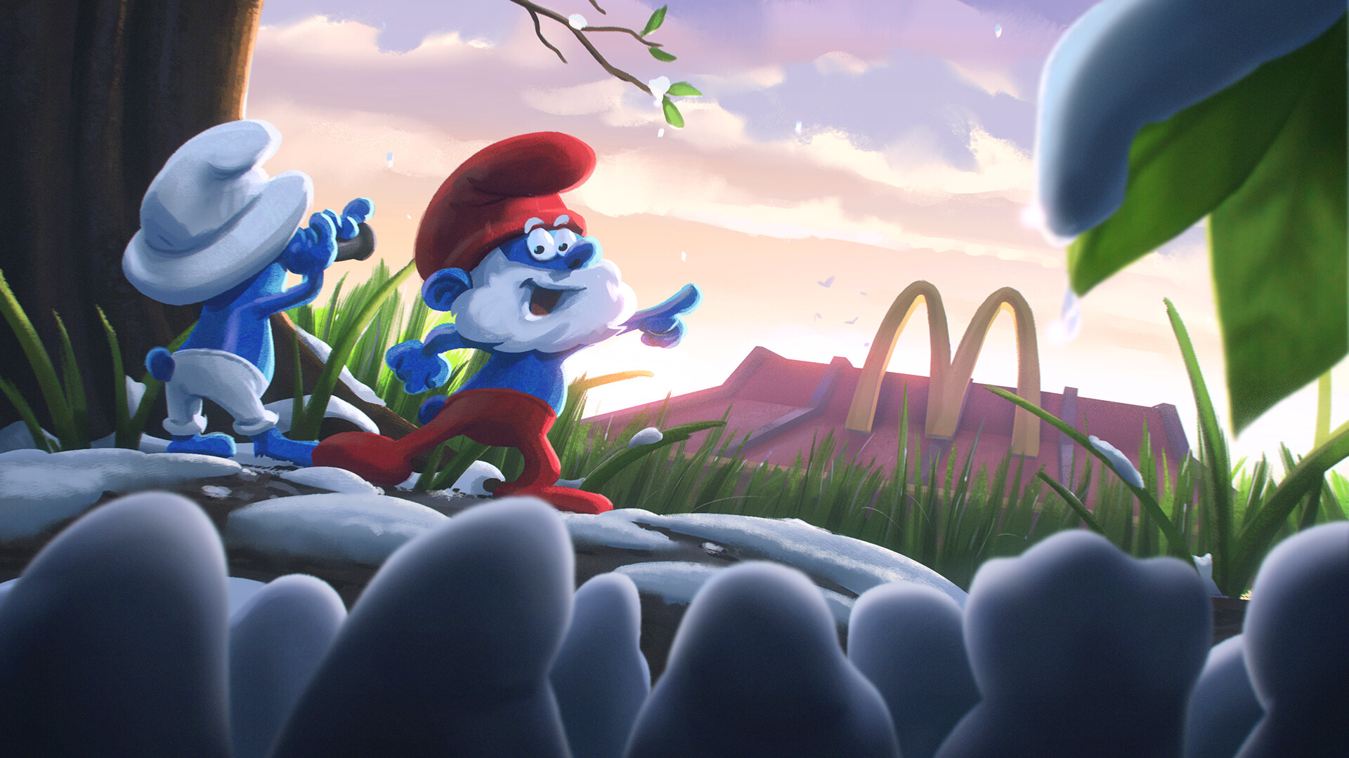 ArtStation - LIGHT BOARD WORK - McDonald's / Smurfs