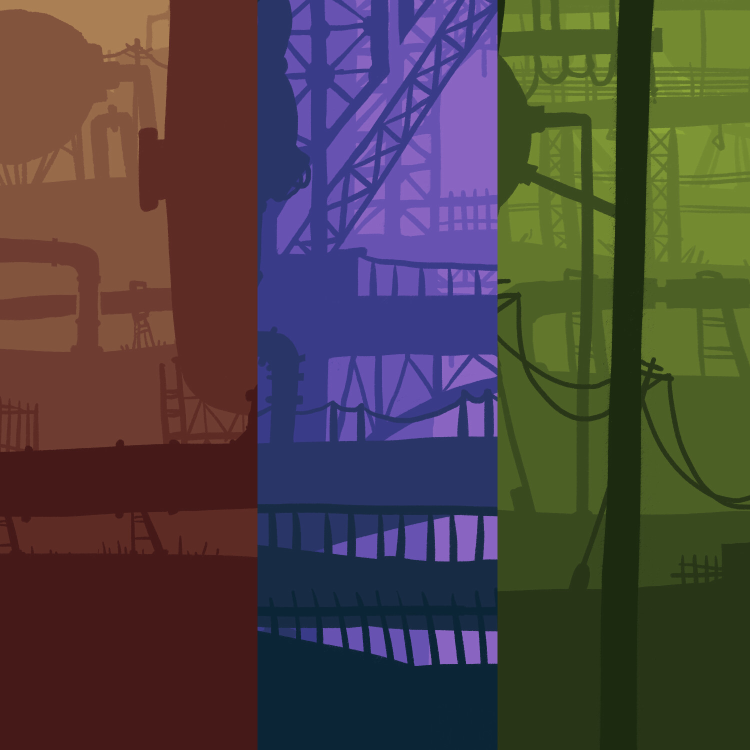 ArtStation - factory 2d platformer level design