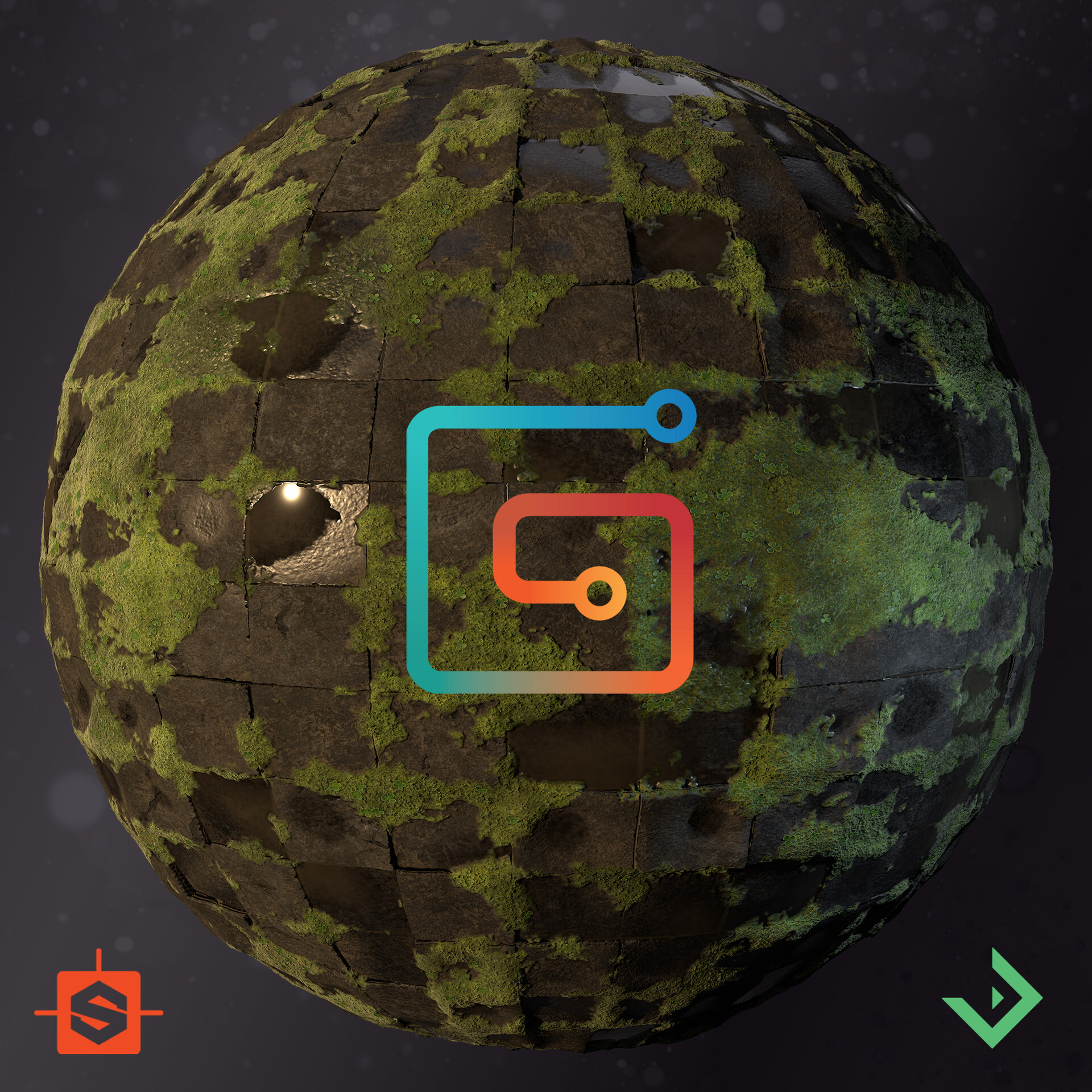 ArtStation - Mossy Rubber Tiles