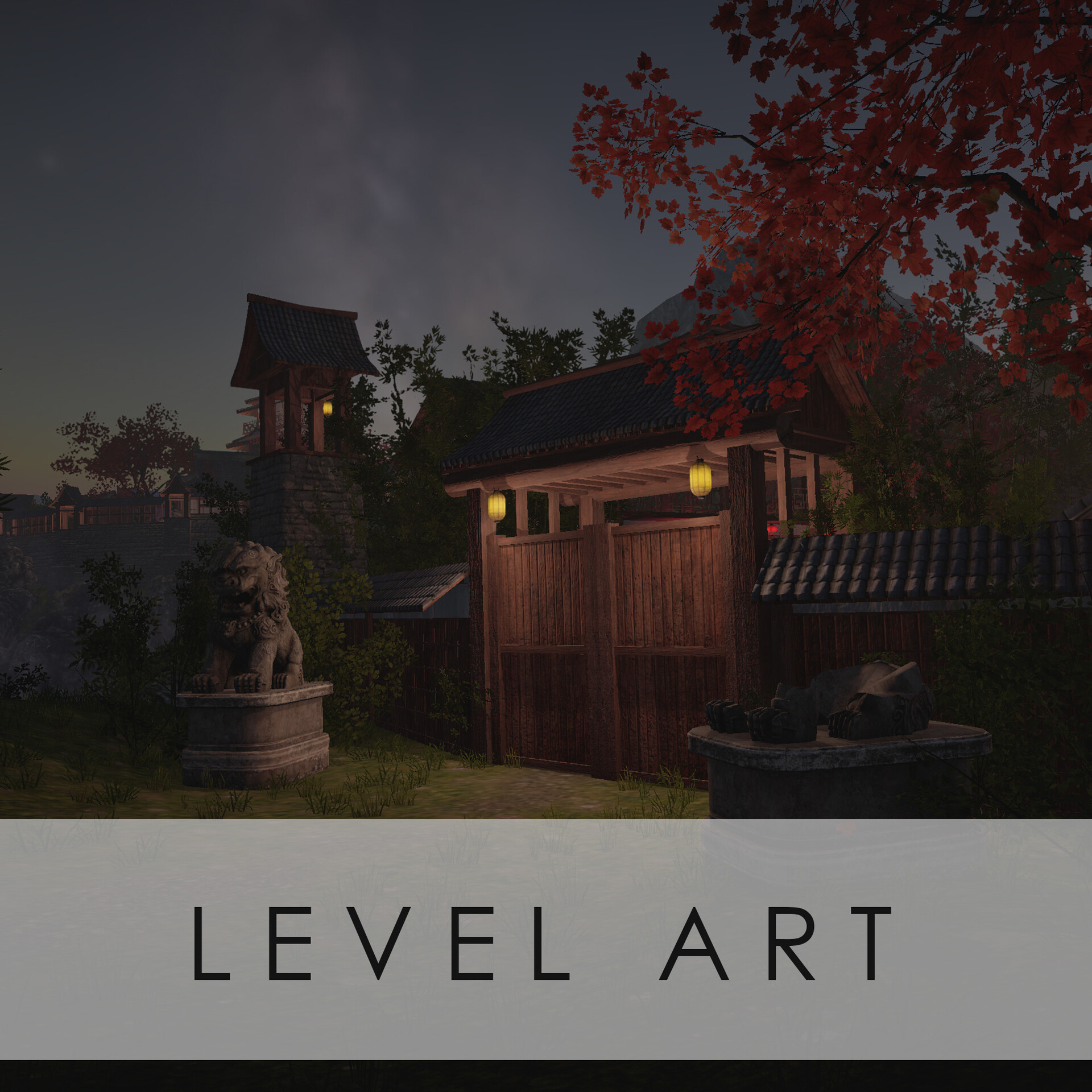 ArtStation - Temple of the red maple. Game level (Unity)