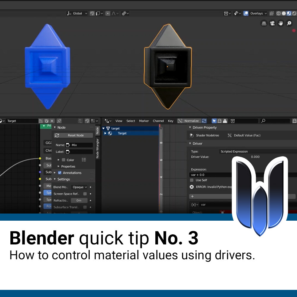 ArtStation - Blender quick tip No. 3 - How to control material values ...