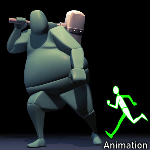 ArtStation - Troll with hammer walk cycle