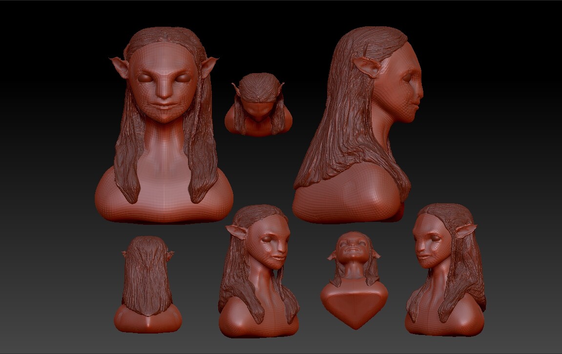 ArtStation - Neytiri Bust Sculping