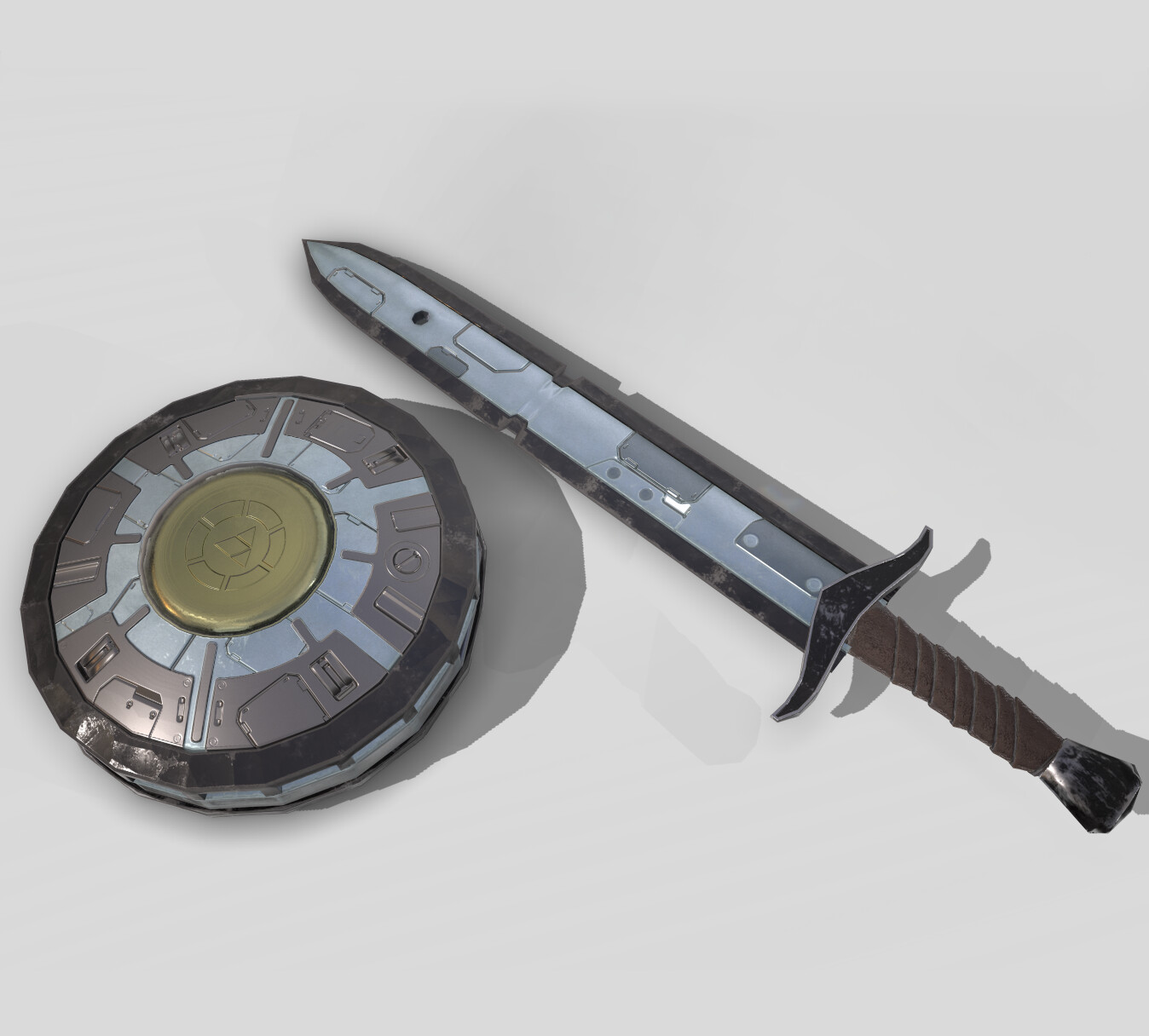 ArtStation - Chainsaw Shield + Sword