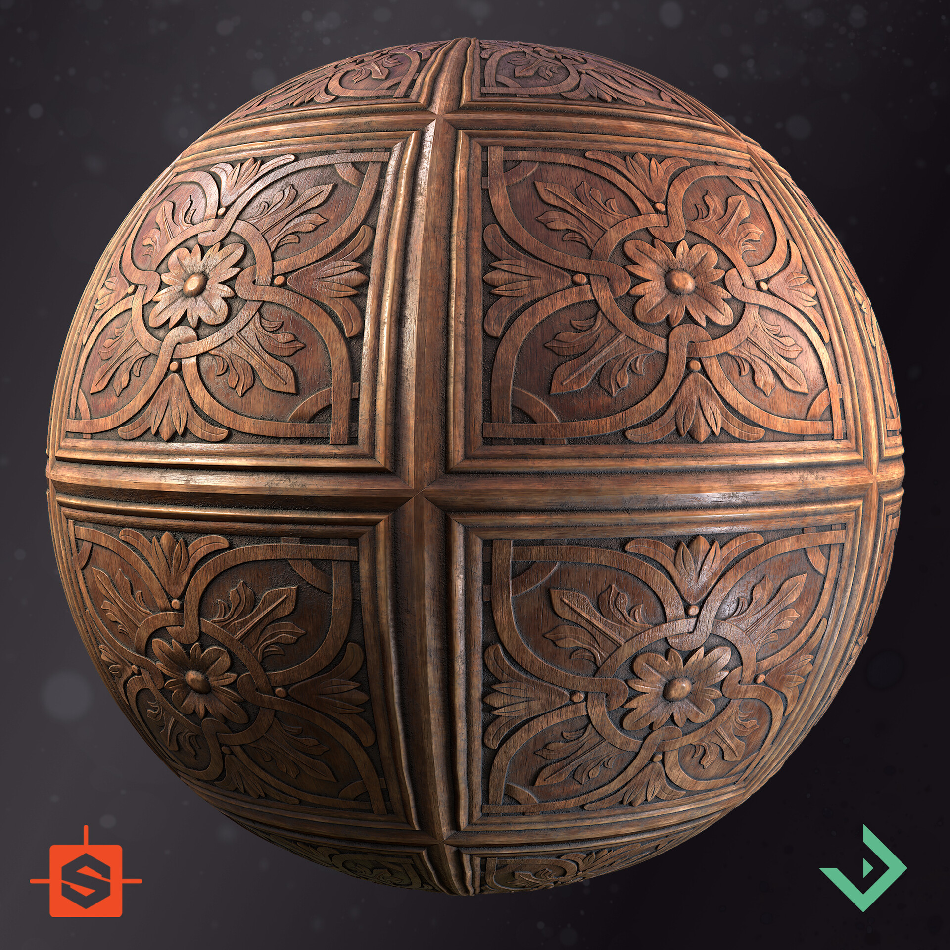 ArtStation - Wooden Ornament Panel - Rework