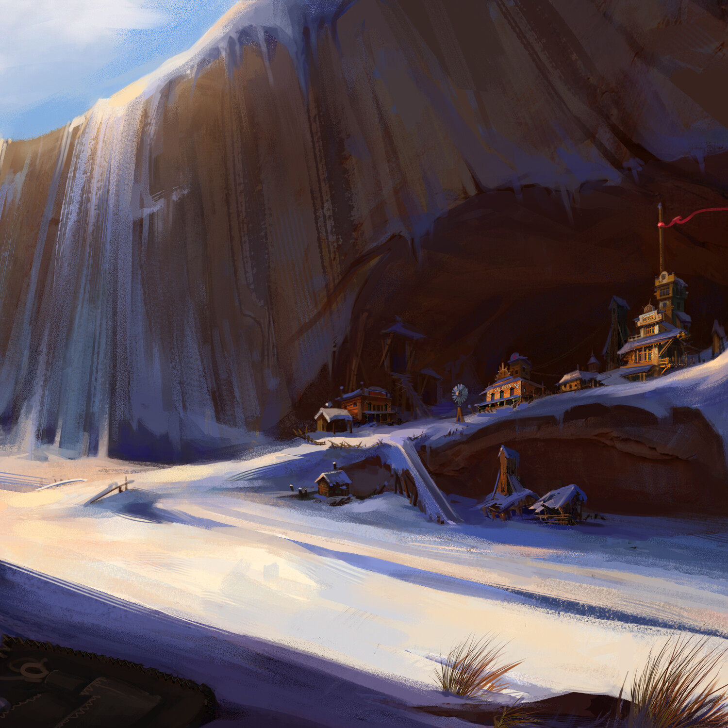 ArtStation - Winter gold mine