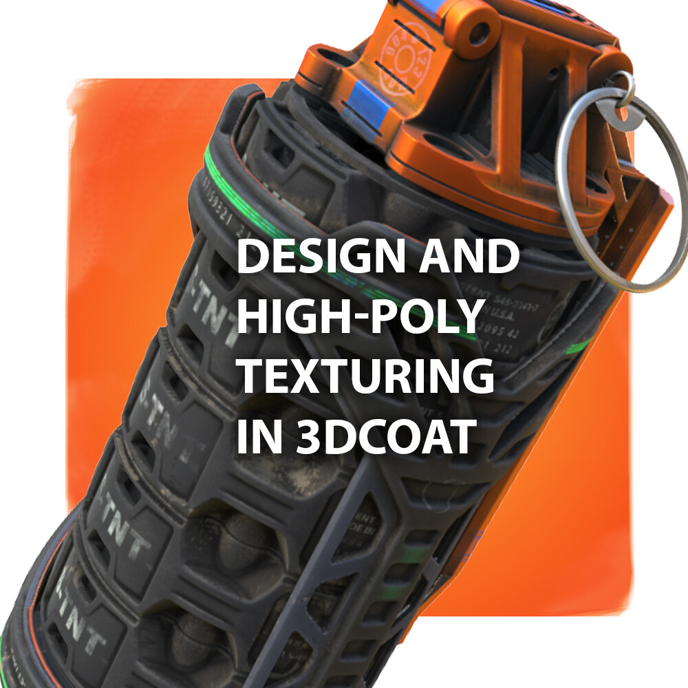 ArtStation - Modular Frag Grenade - Design and Texturing in 3D Coat