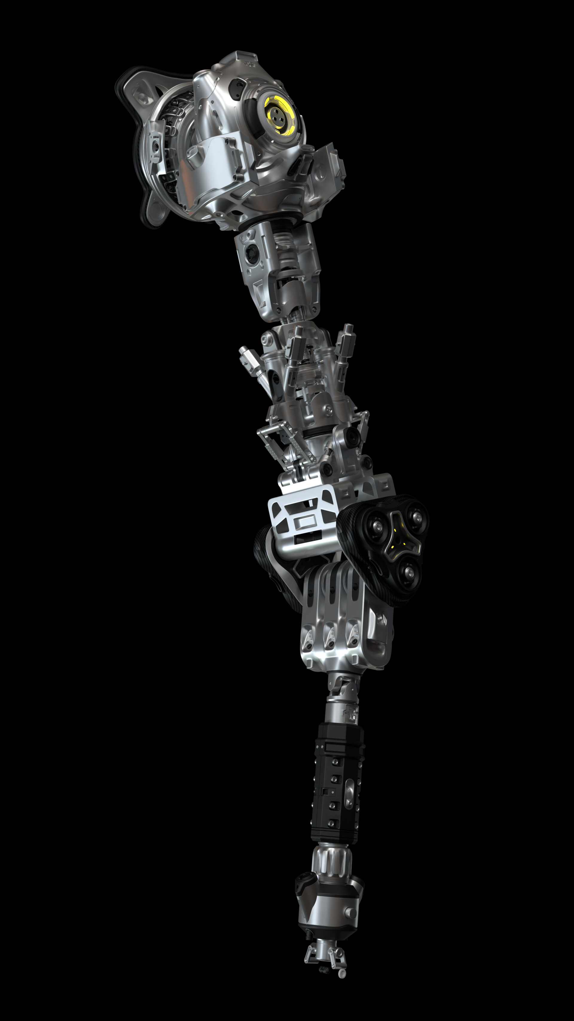 ArtStation - Subd Robotic arm skeleton - WIP
