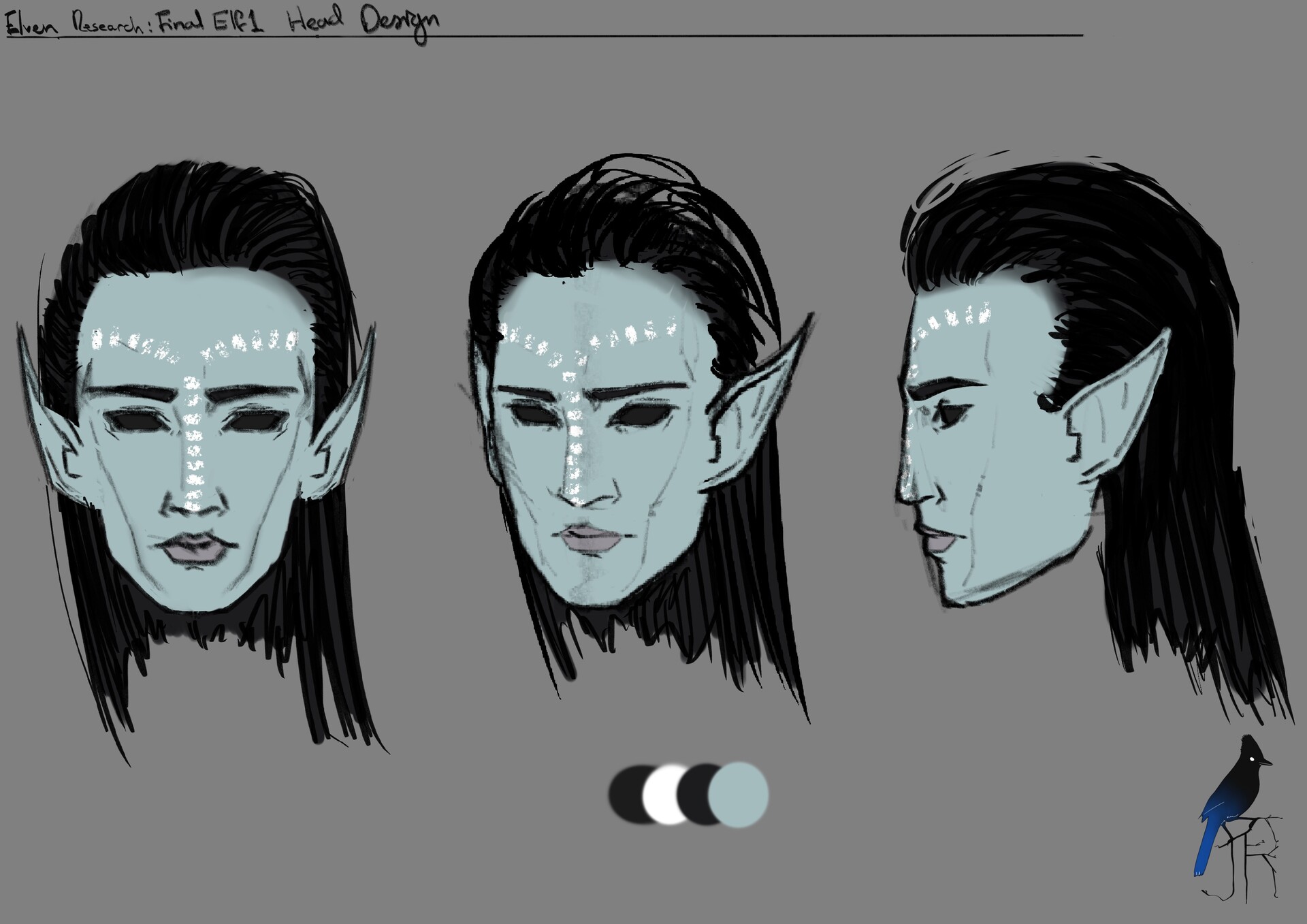 ArtStation - Elf 1 Head Design Process
