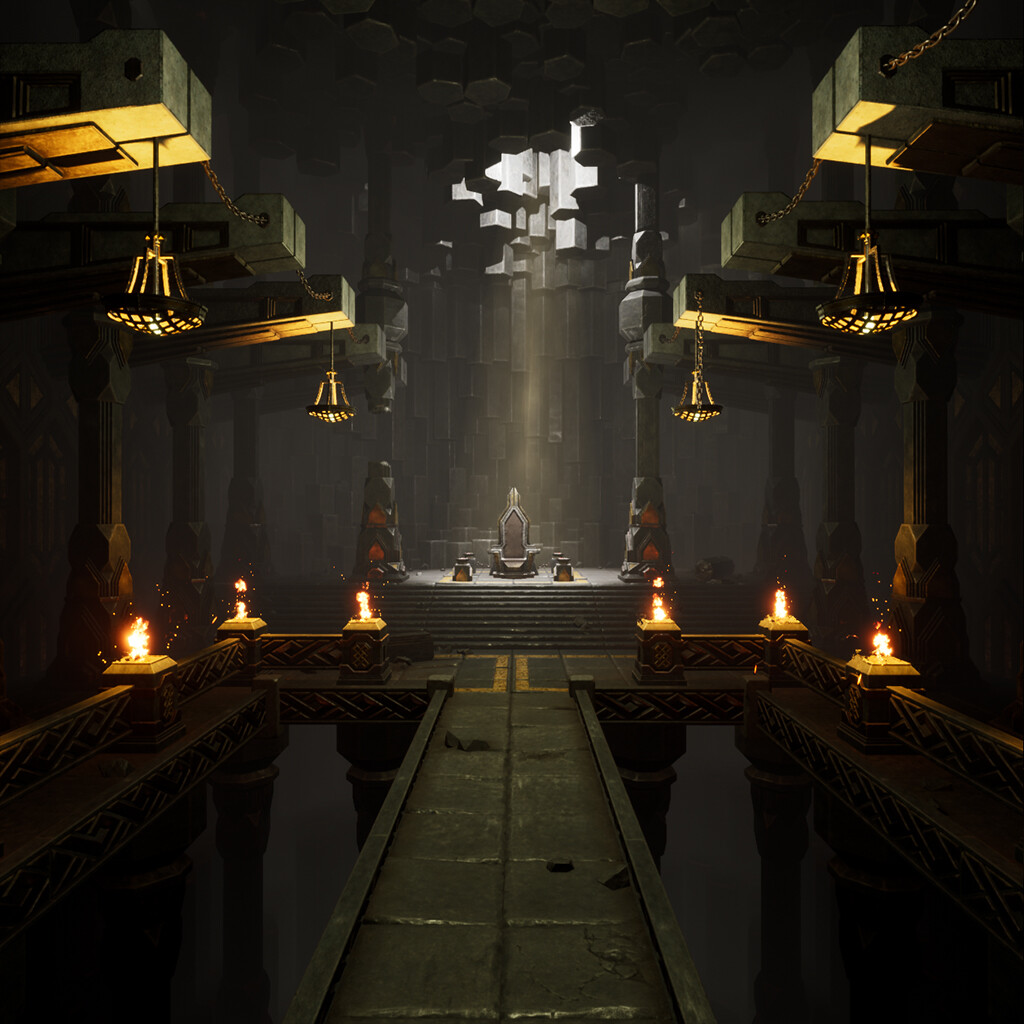 ArtStation - Dwarven Throne Room, Ellis Whapples