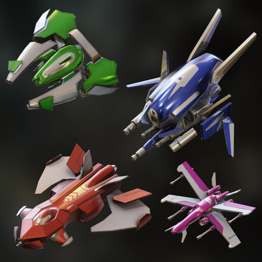 ArtStation - Low Poly Spacecrafts