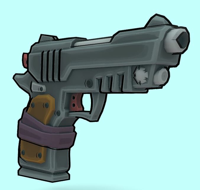 ArtStation - Stylized Pistol