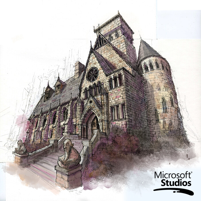 ArtStation - The Unseen | Medieval eerie Library (2 images)