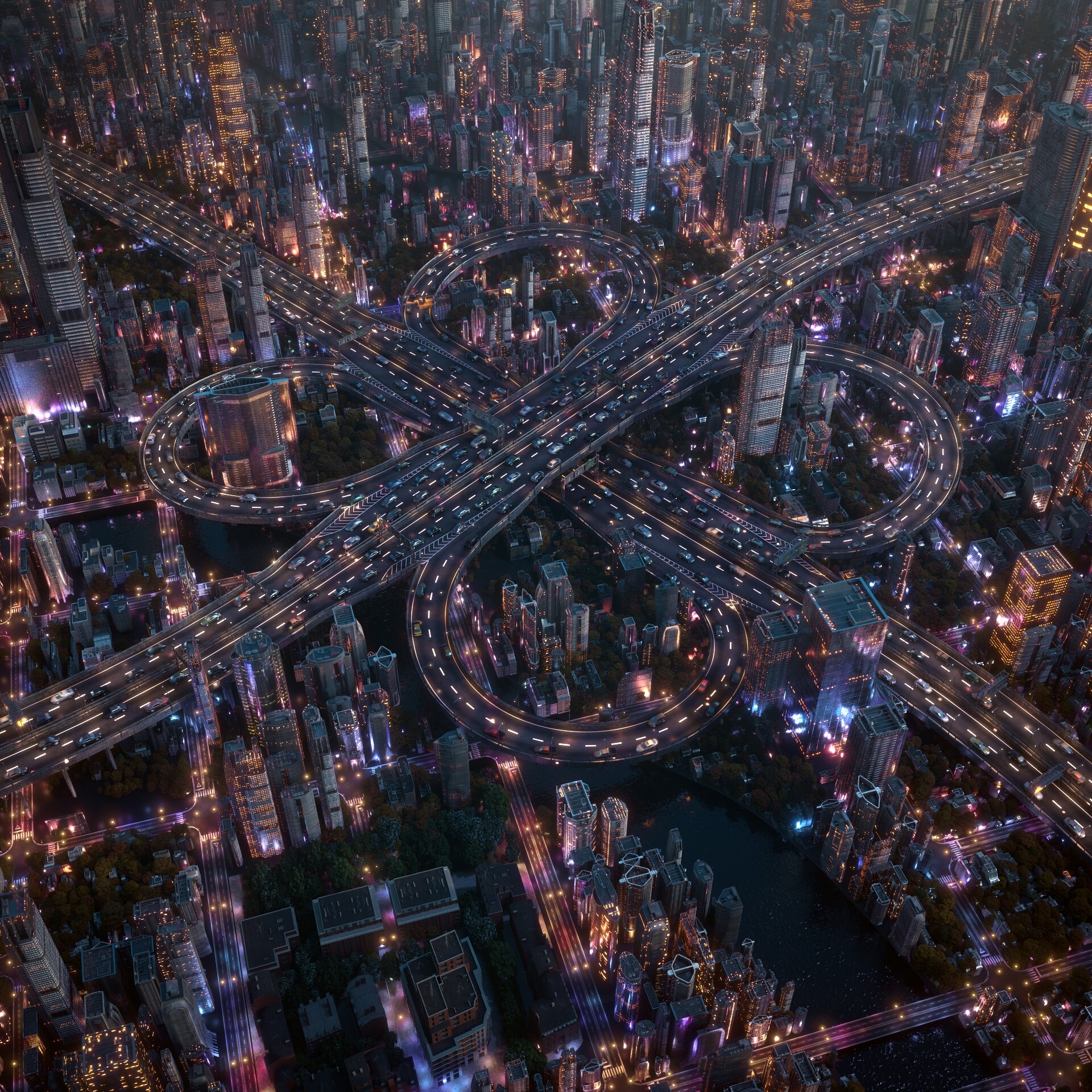 ArtStation - Highway Traffic in Houdini