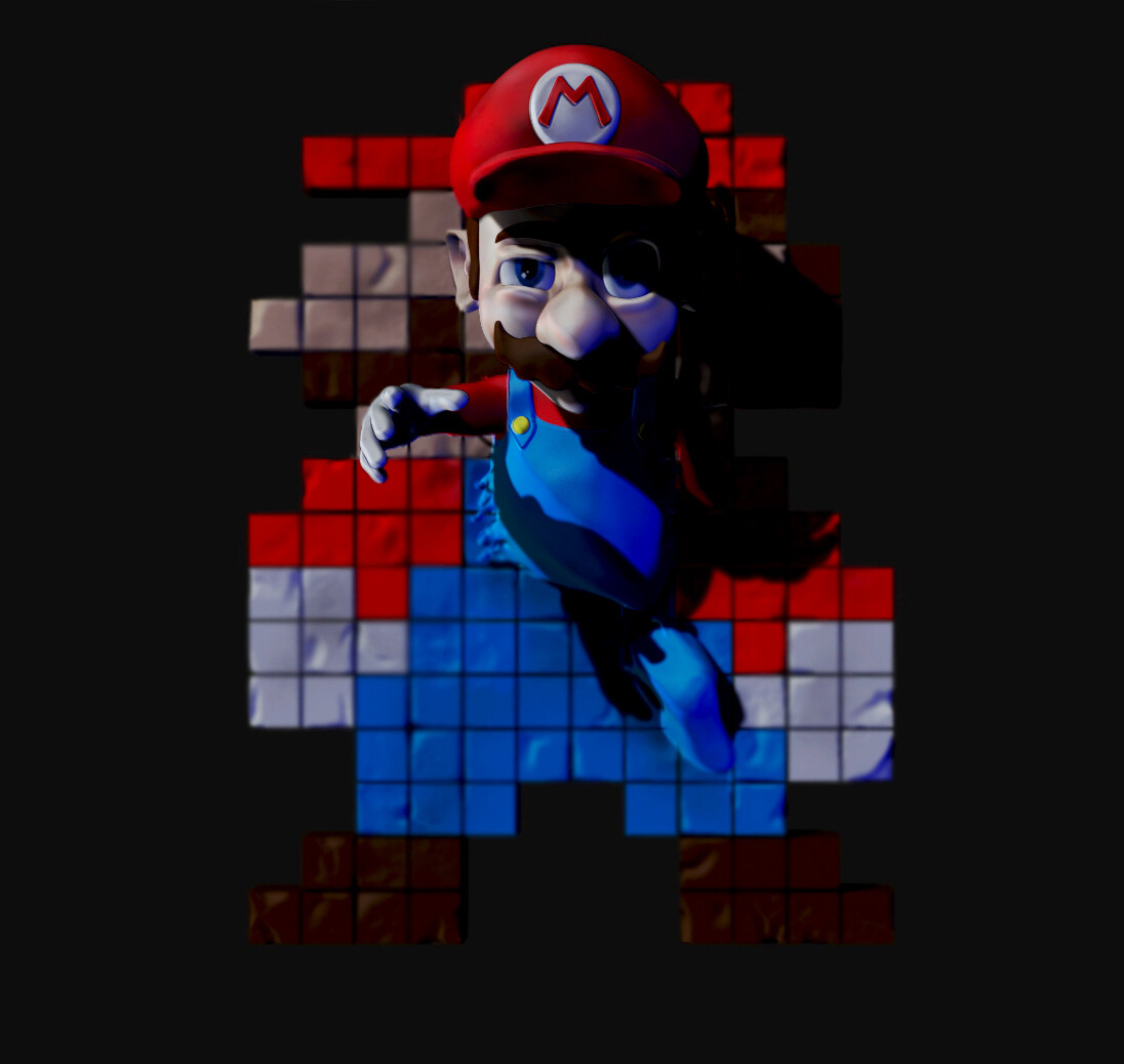 ArtStation - Super Mario from 256p all the way to 4K