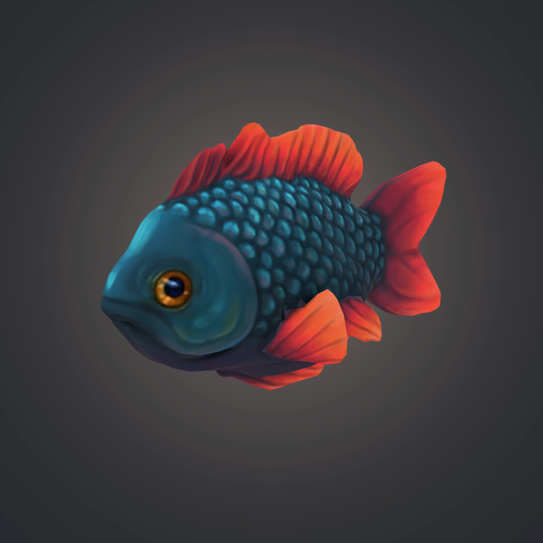ArtStation - Stylized fish, Yuliia Matviienko