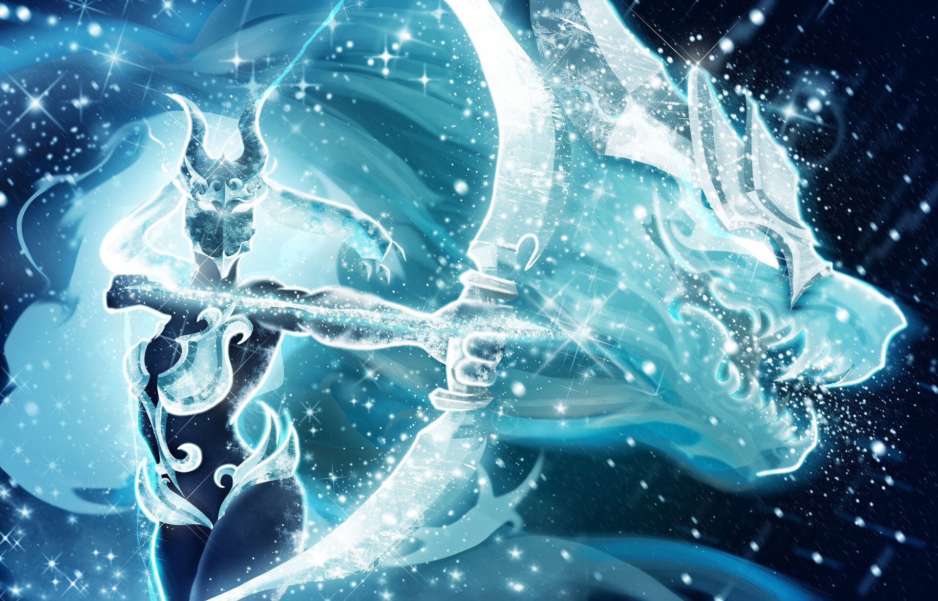 ArtStation - League of Legends - Fan Skin - Ice Maidens Kindred splash art