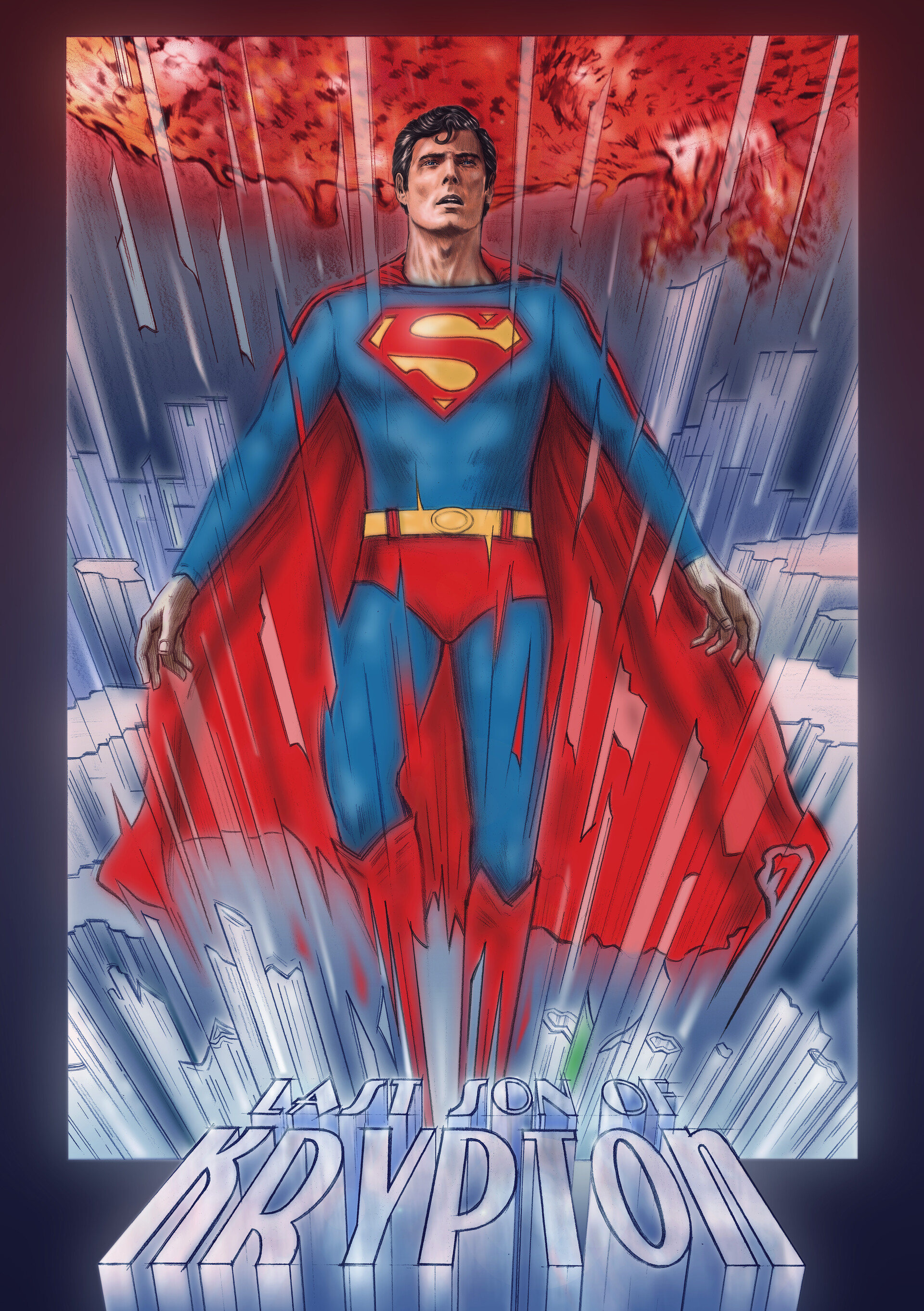 ArtStation - Superman - comic book poster design