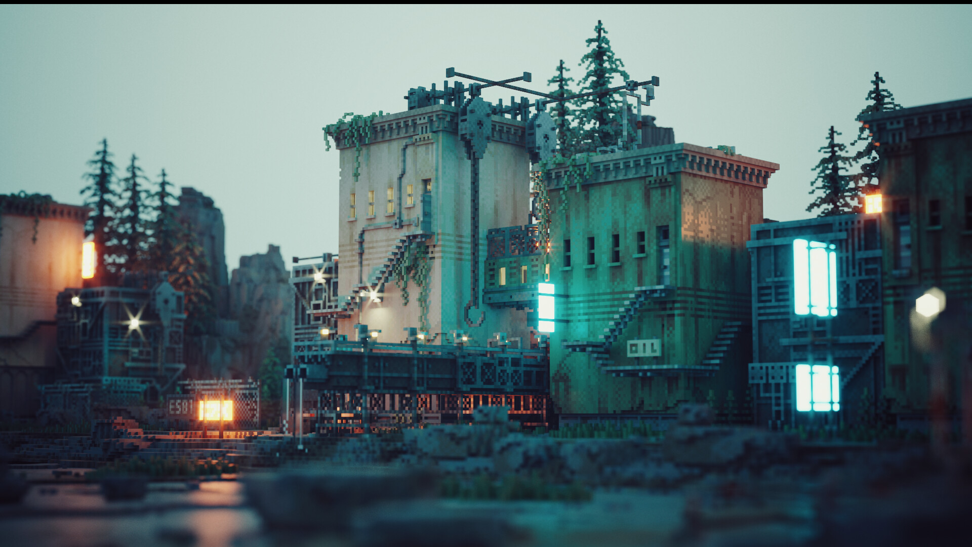 ArtStation - Voxel Refinery Animation