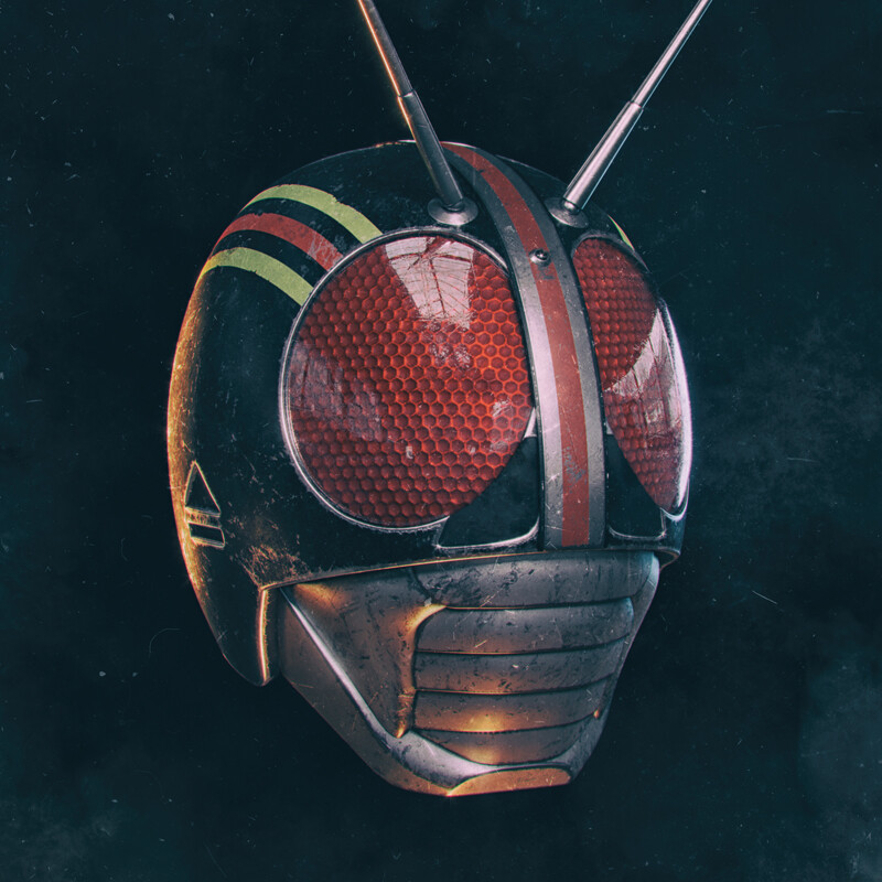 ArtStation - Kamen Rider Black 3D Helmet