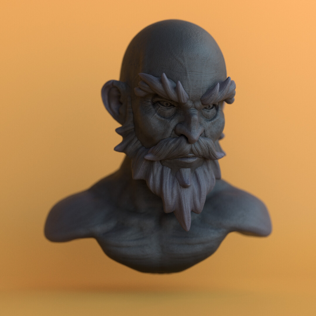 ArtStation - Old Man Statue