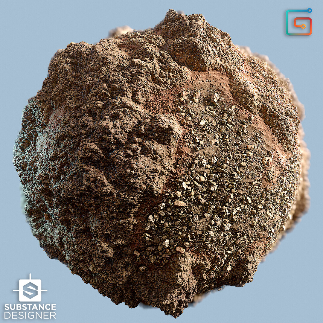 ArtStation - Substance Designer - Volcanic Mountain Rock