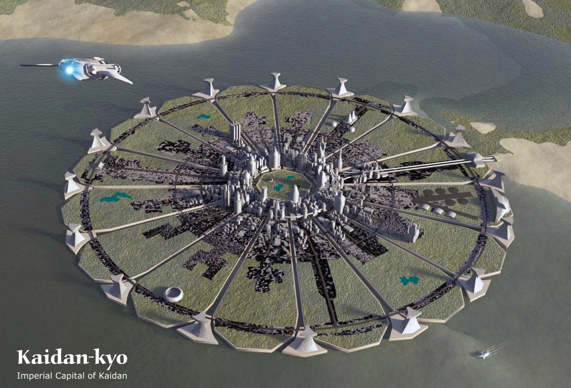 ArtStation - 3D Illustrations for Kaidan, sci-fi Japan