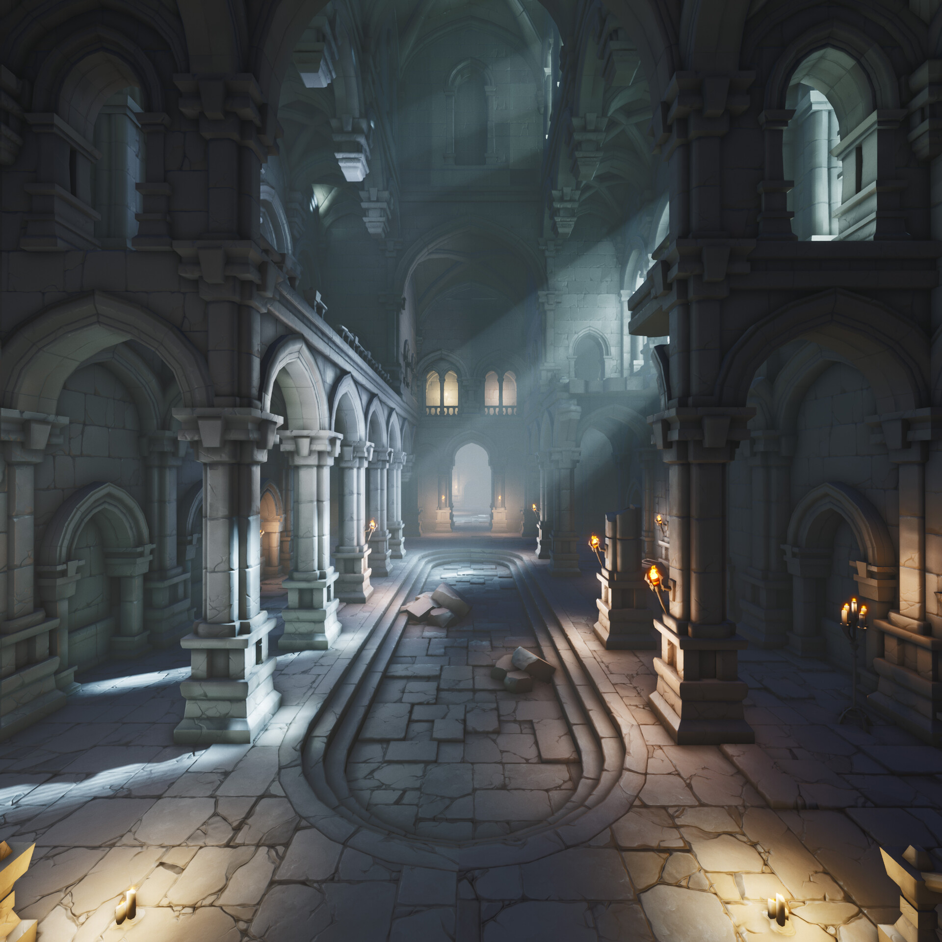 ArtStation - Relighting of Multistory Dungeons