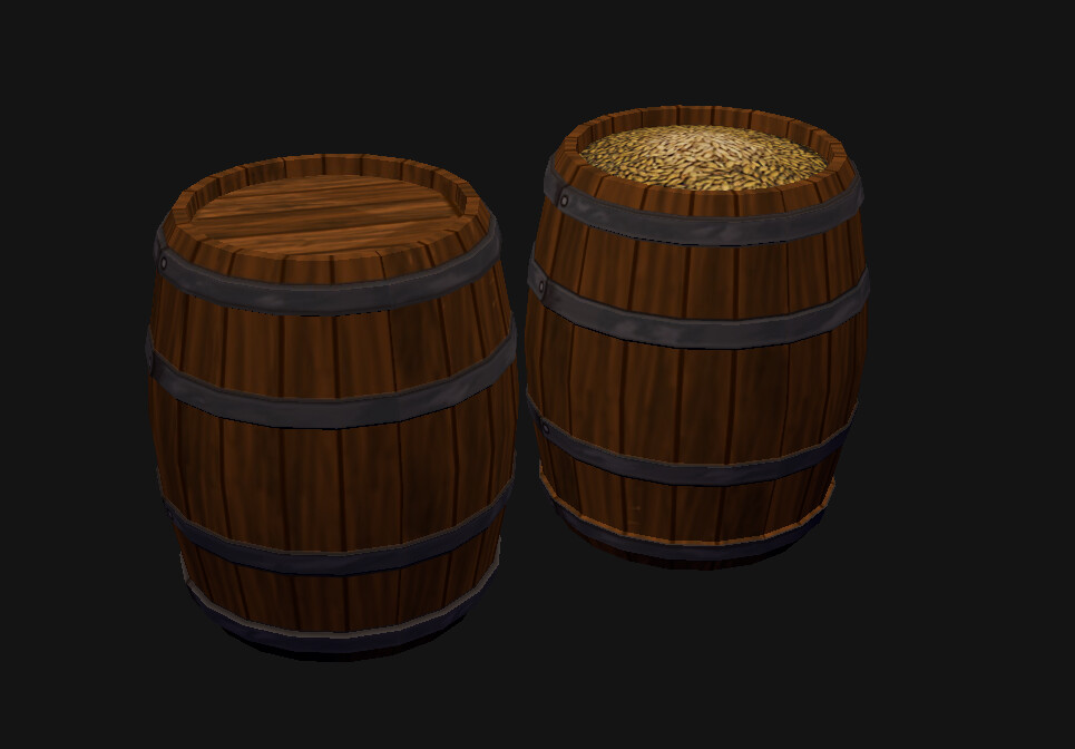ArtStation - textured barrels