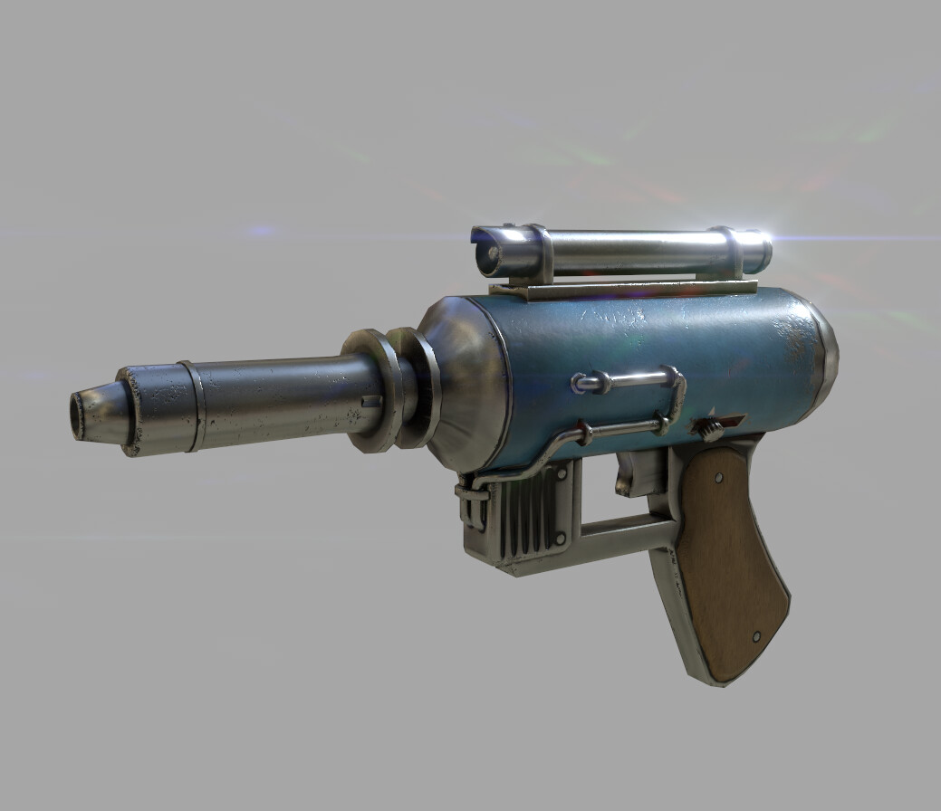 ArtStation - Sci-fi retro gun