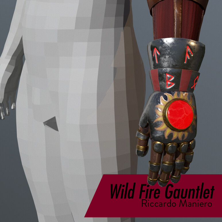 ArtStation - Wild Fire Gauntlet - Prop