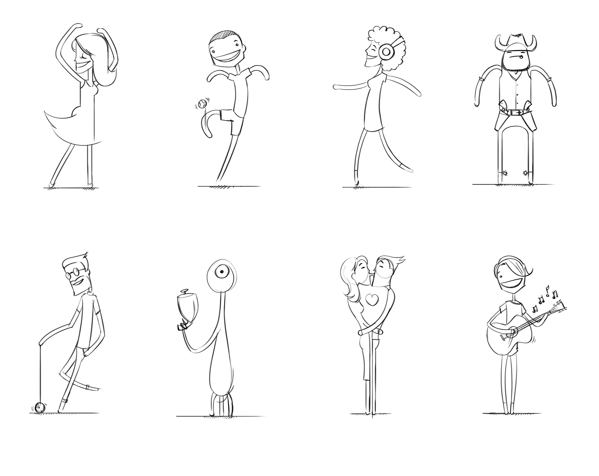 ArtStation - Character Design process stages.