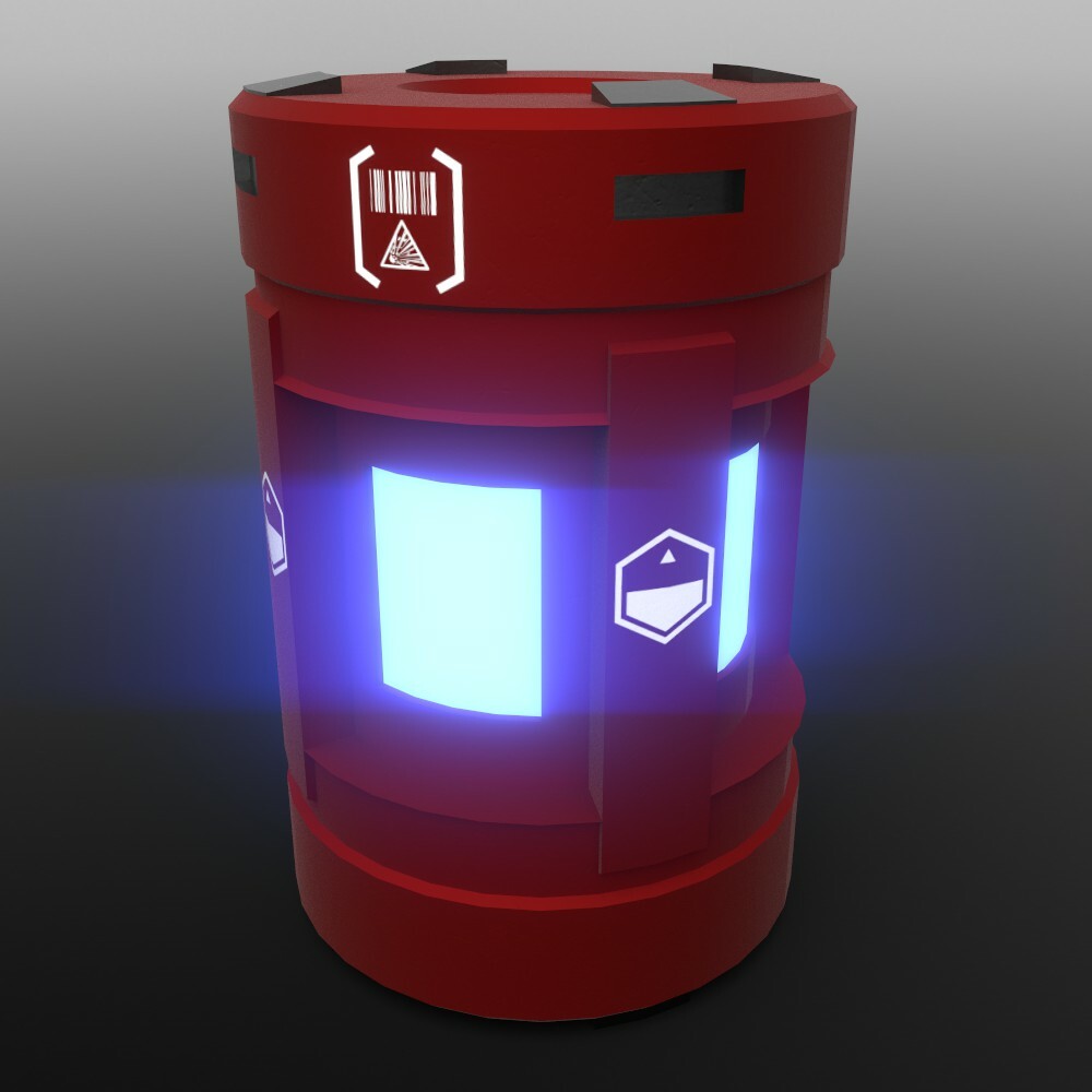 ArtStation - One Hour Challenges: Scifi Explosive Barrel