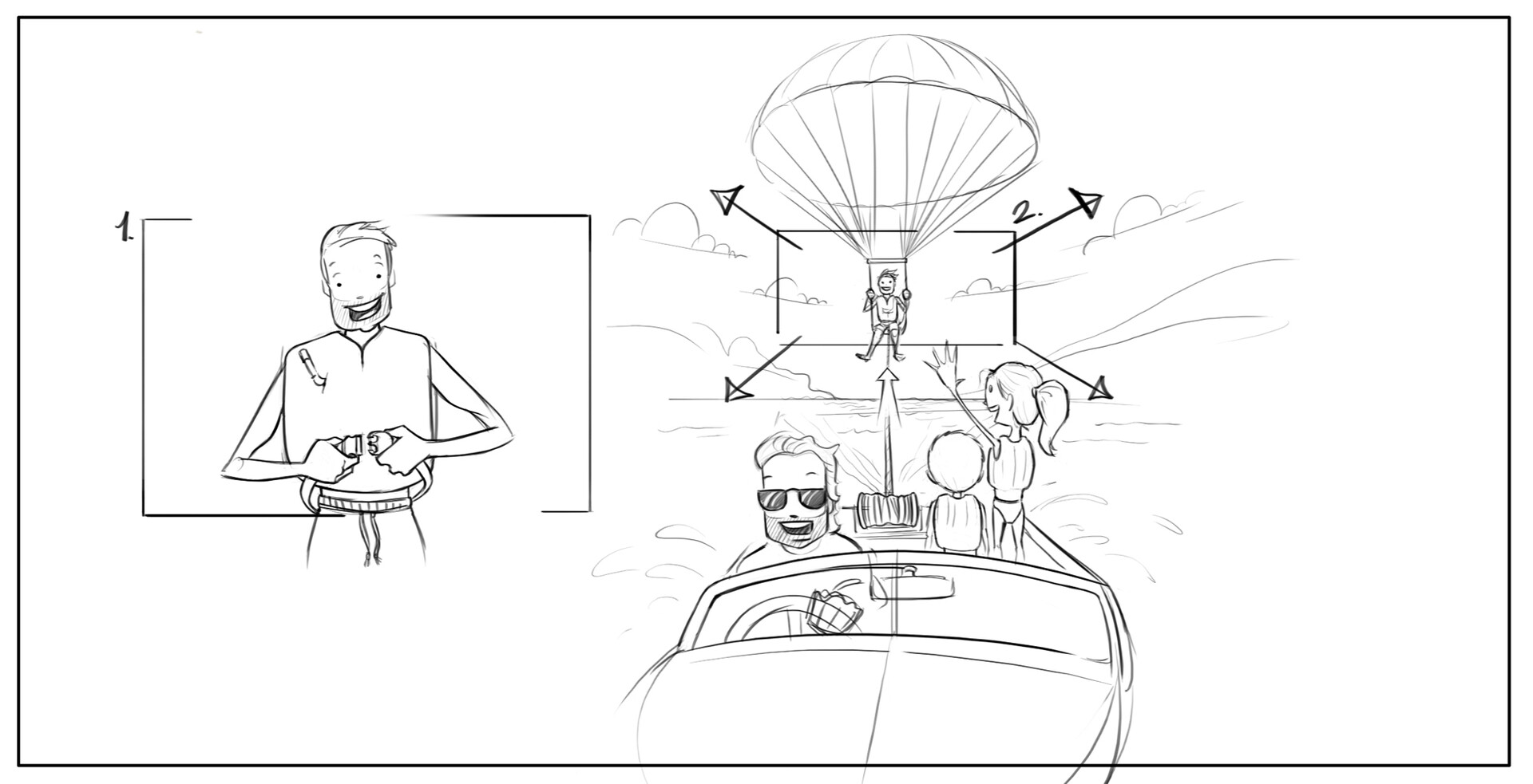 Ant Harding - Scene Development Visuals for an Animated Airline Safety Film