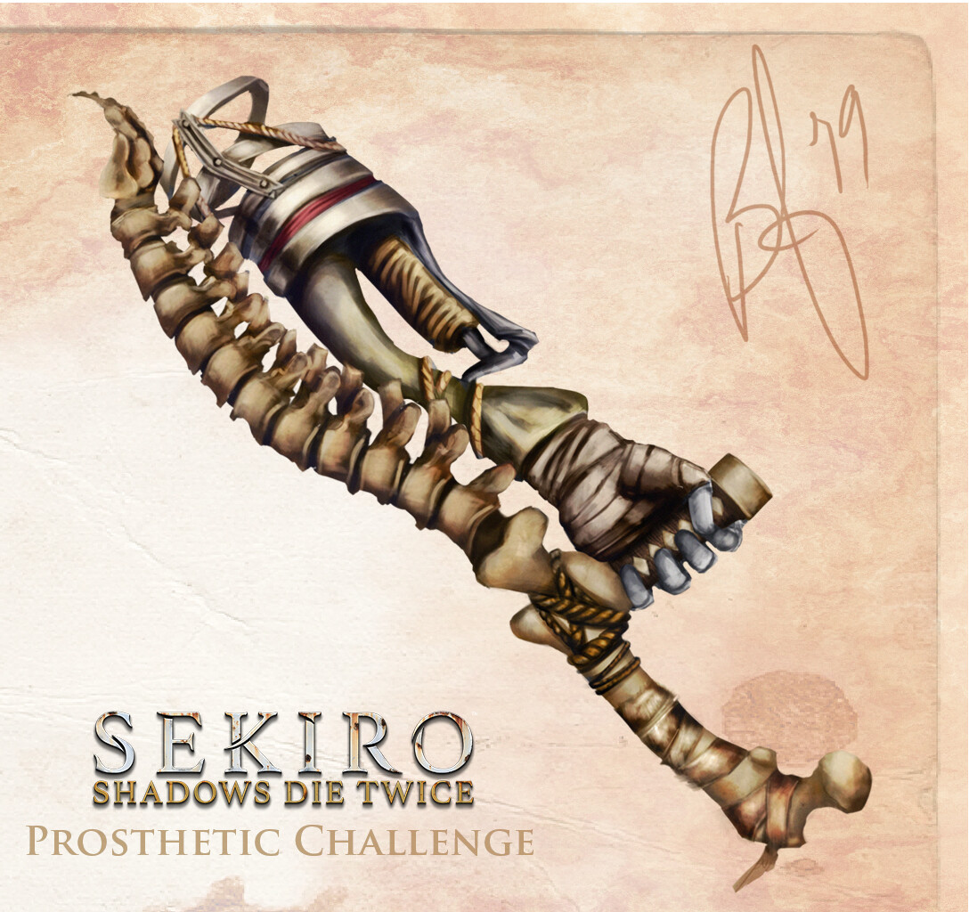 ArtStation - Sekiro Prosthetic Arm Entry: Wicked Tonfa