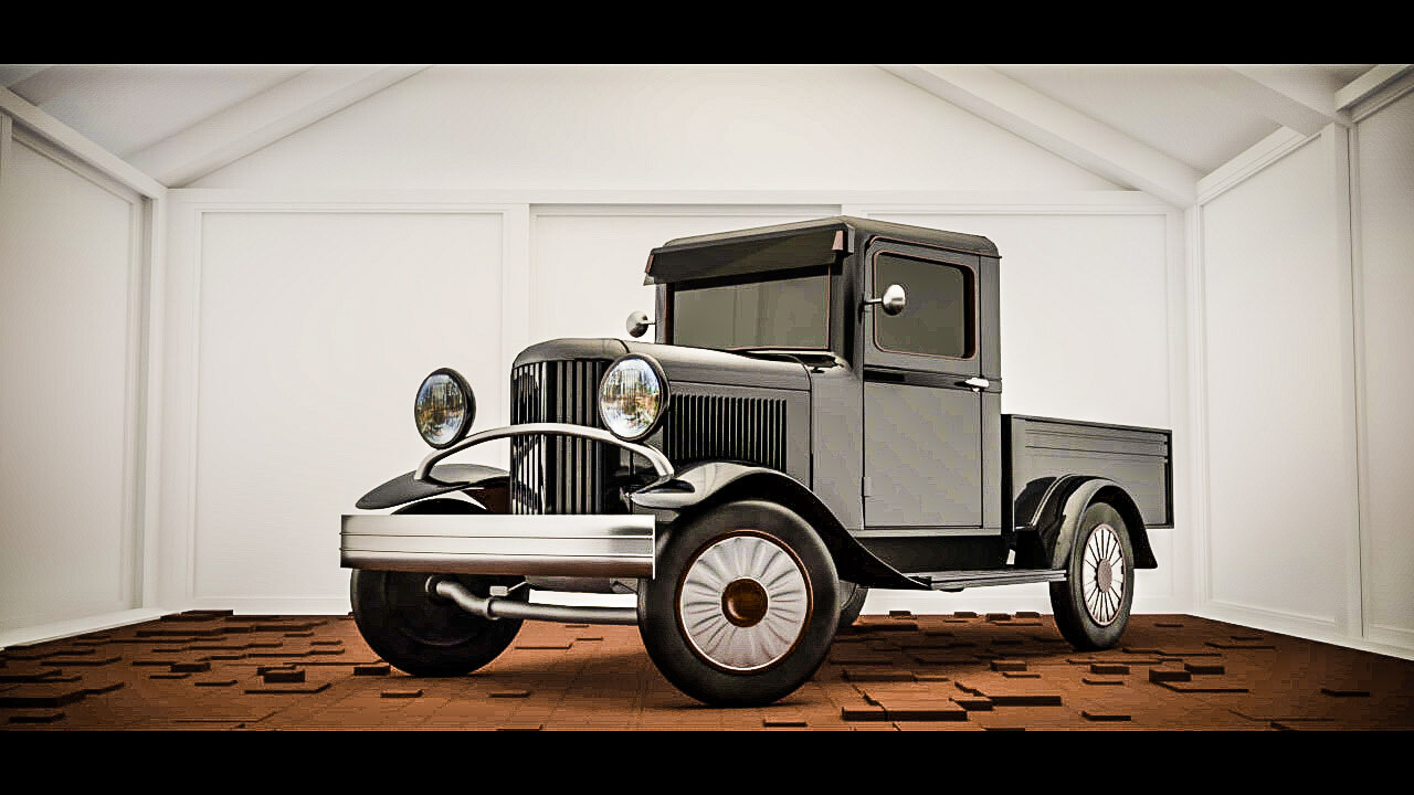 ArtStation - Retro FORD || Technical Render