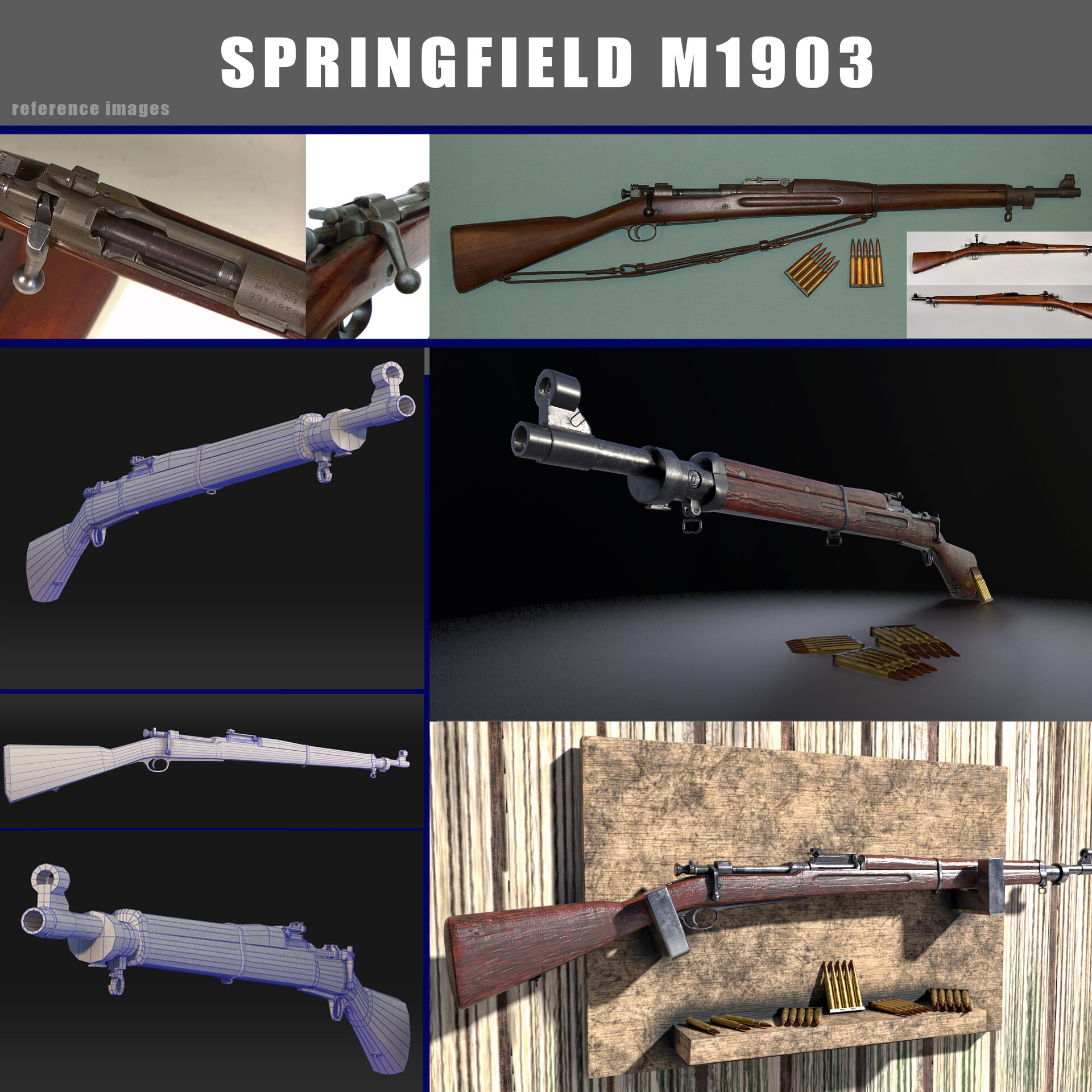 ArtStation - Springfield M1903 rifle