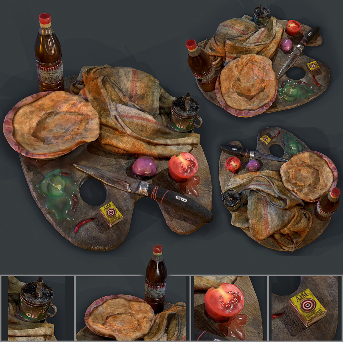 ArtStation - Food Comp(Game Art) Prop