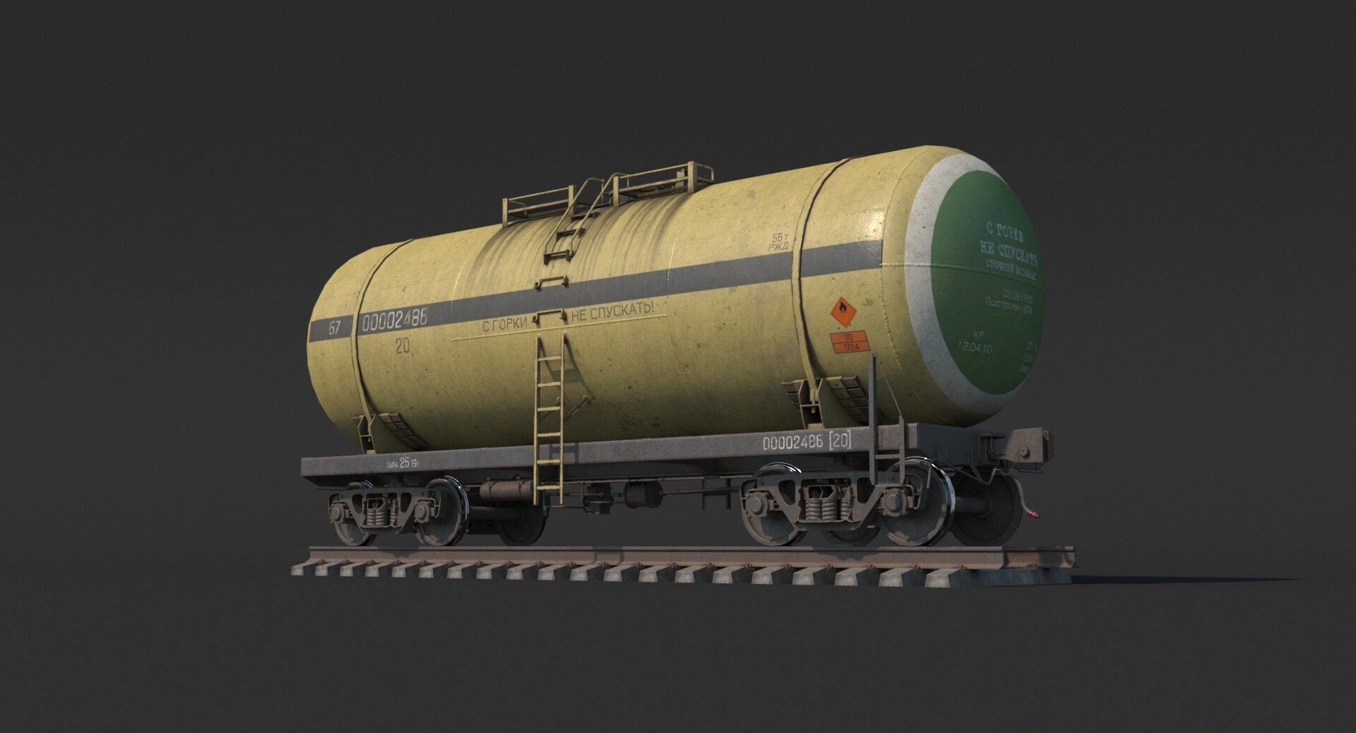 ArtStation - Railroad Tank Car Low Poly