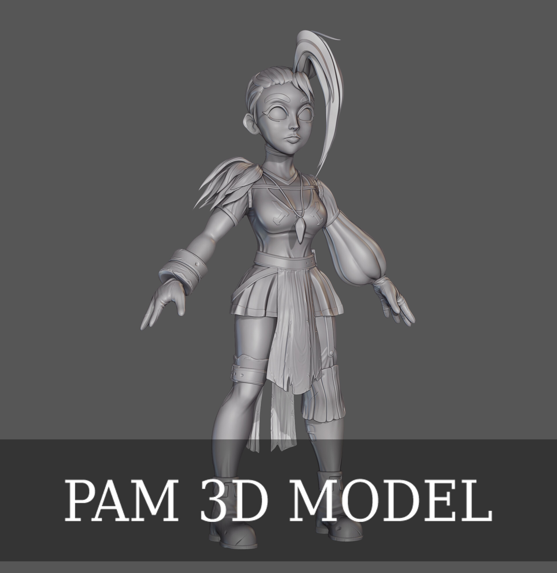 ArtStation - PAM; Zbrush 3D Model.